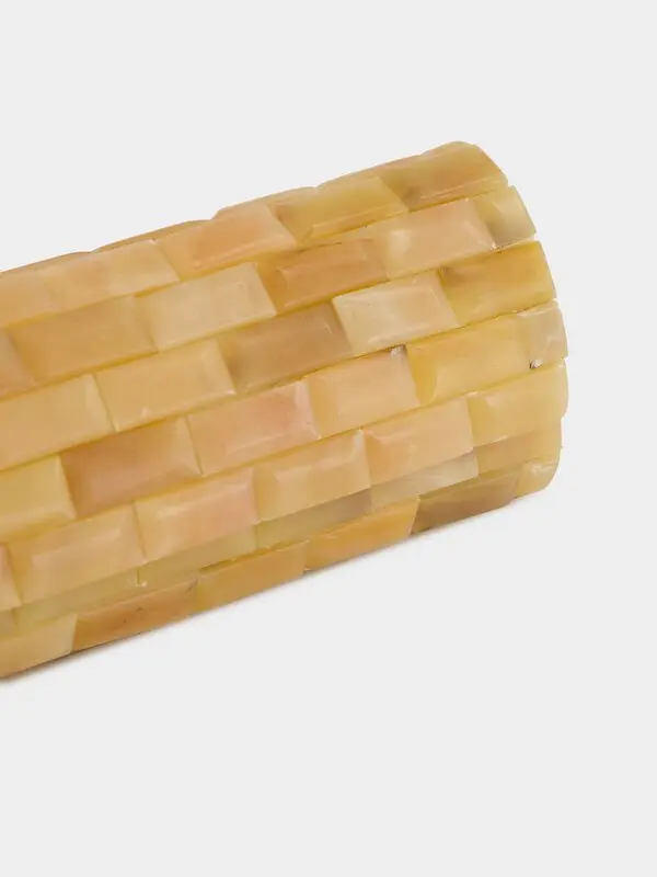 Glorinha Paranagua Anouska Light Horn Clutch - Beige