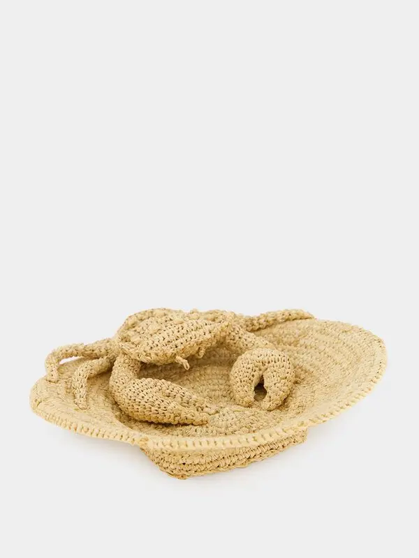 NATALIA BRILLI Natural Raffia Paguro Plate