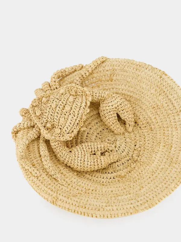 NATALIA BRILLI Natural Raffia Paguro Plate