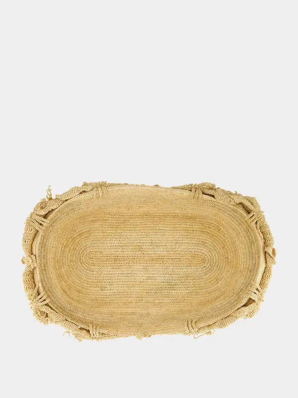 NATALIA BRILLI Natural Raffia Langoustine Plate - Beige
