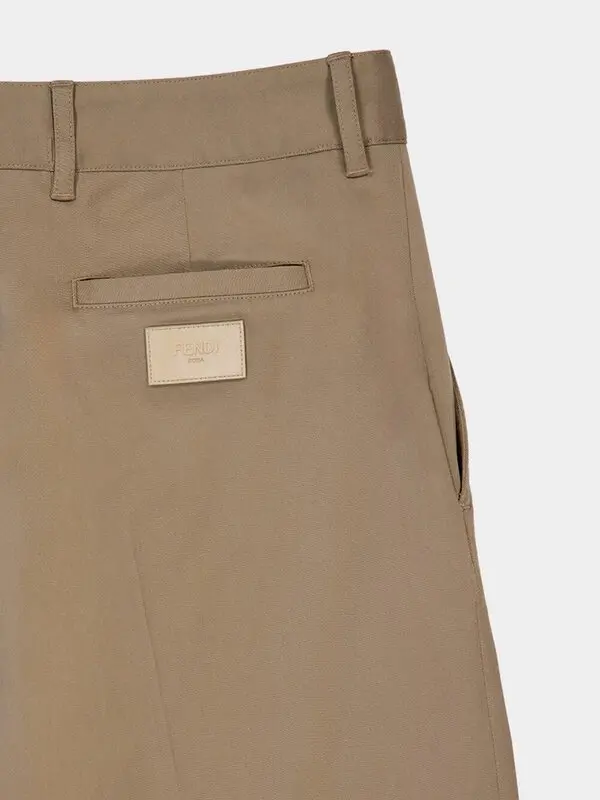 Fendi Gabardine Cigarette Trousers