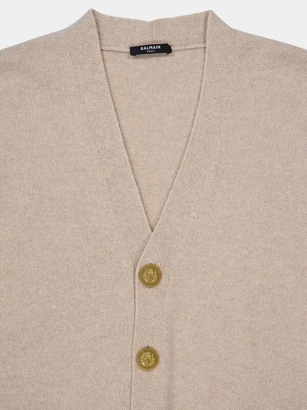 Balmain Buttoned Cashmere Cardigan
