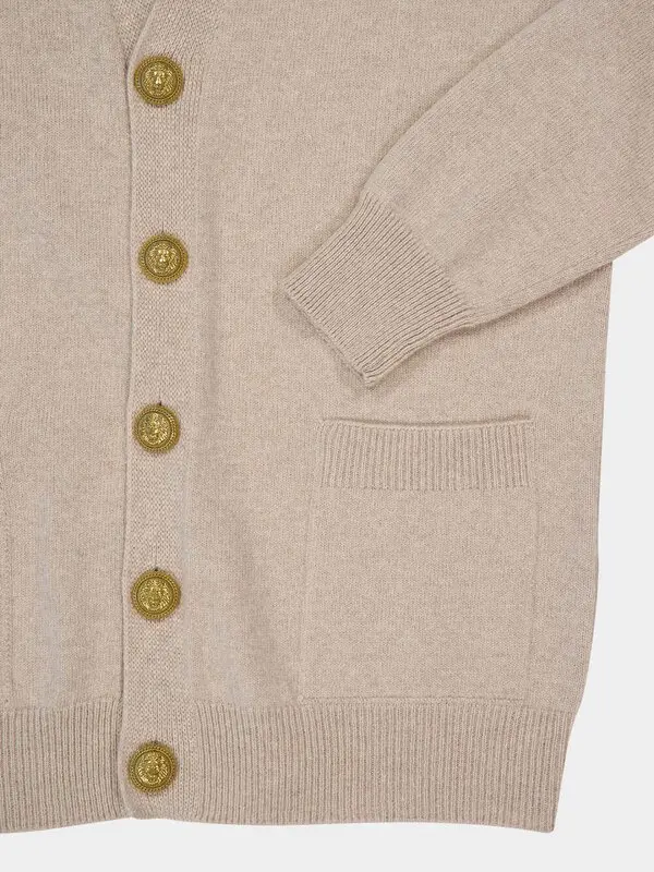 Balmain Buttoned Cashmere Cardigan