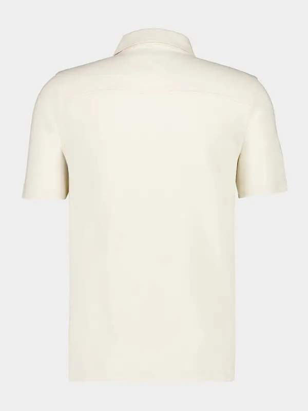 Majestic Filatures Ecru Organic Cotton Short-sleeve Polo - Beige