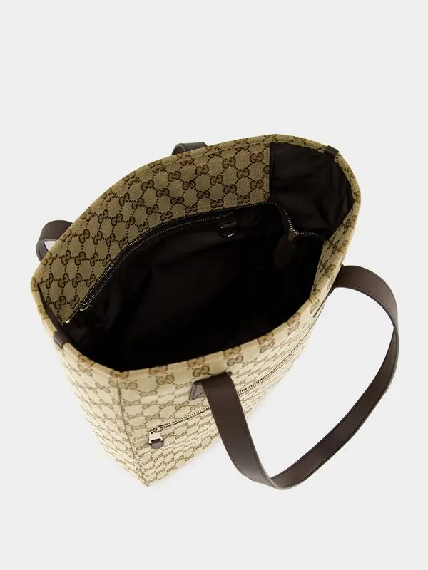 Gucci Medium Gg Canvas Tote - Beige