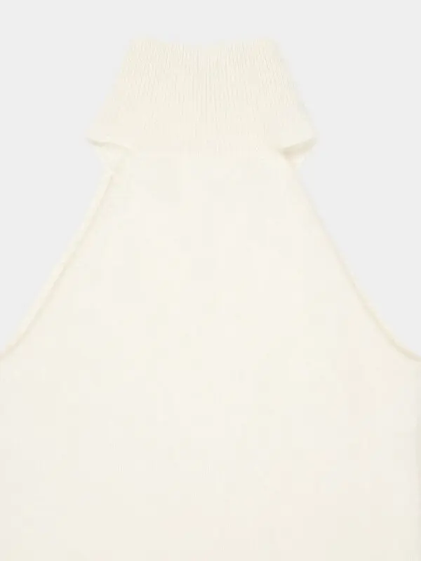 LISA YANG Leya Brushed Cashmere Top - Cream