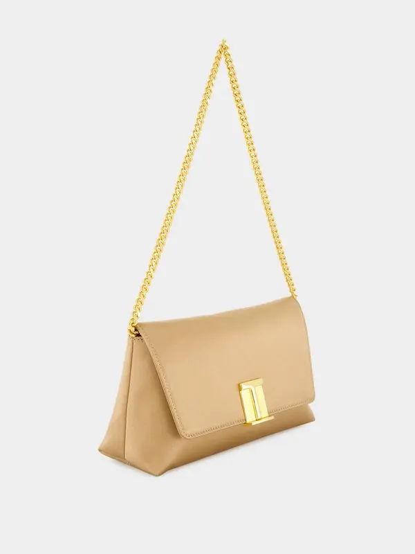 TOM FORD Satin Nobile Mini Bag With Chain Strap - Beige