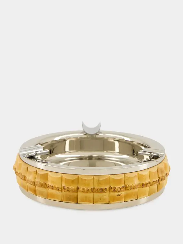 LORENZI MILANO Bamboo Root Cigar Ashtray - Beige
