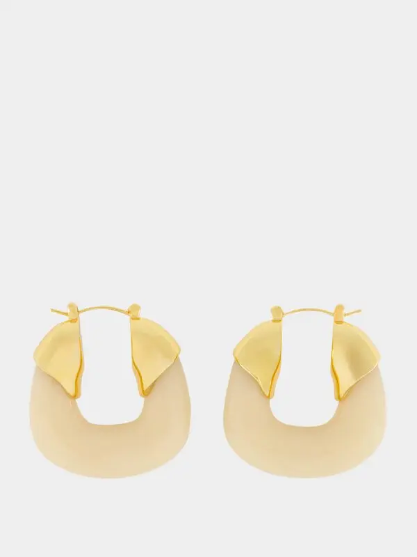 LIZZIE FORTUNATO Organic Hoops - Beige