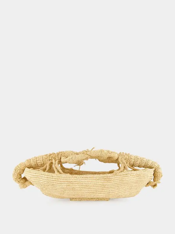 NATALIA BRILLI Natural Raffia Lobster Bowl - Beige