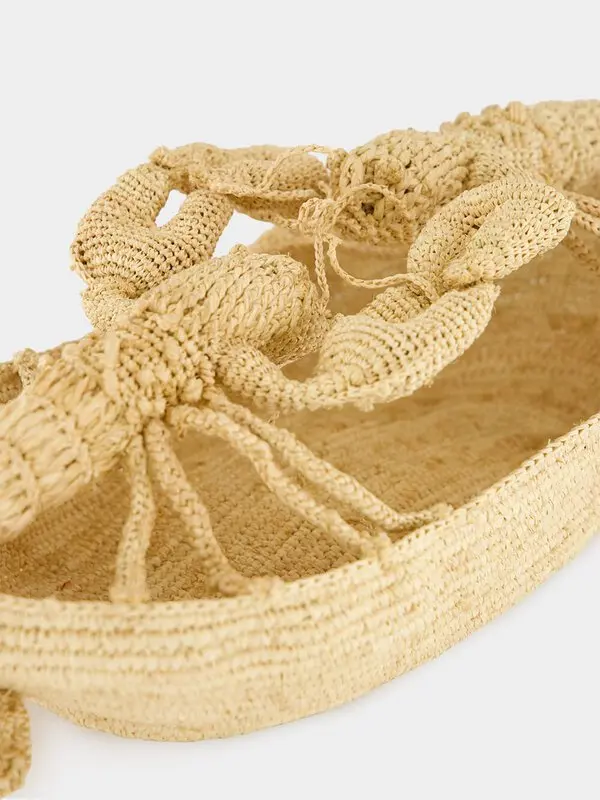 NATALIA BRILLI Natural Raffia Lobster Bowl
