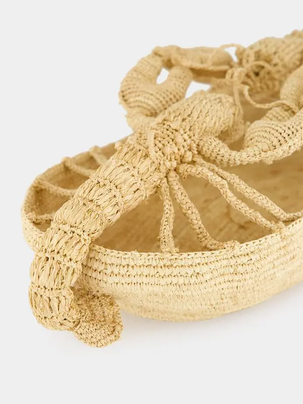 NATALIA BRILLI Natural Raffia Lobster Bowl