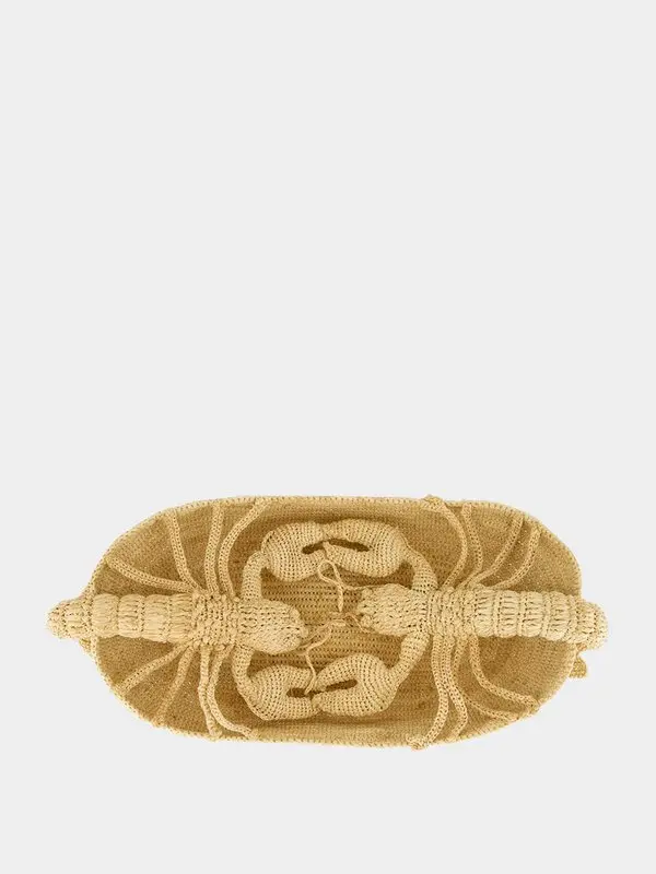 NATALIA BRILLI Natural Raffia Lobster Bowl