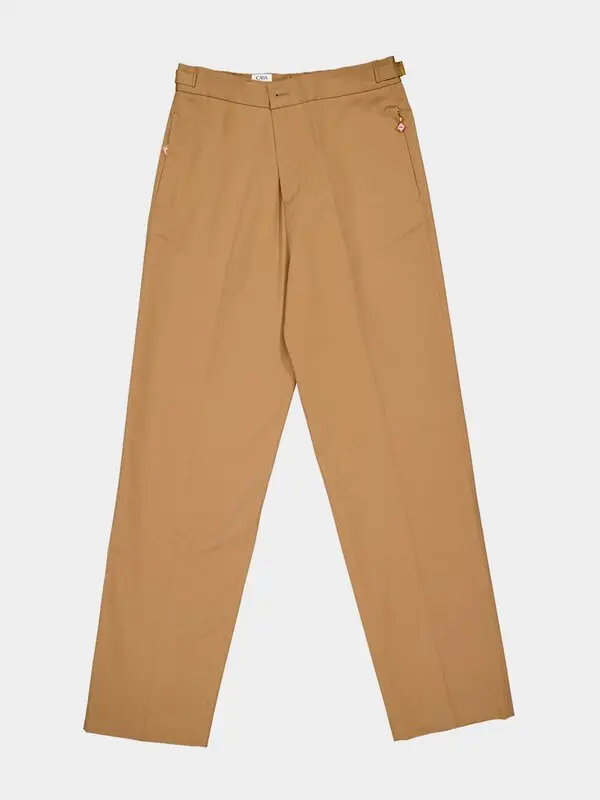 Casablanca Ecru Cotton Chinos - Beige