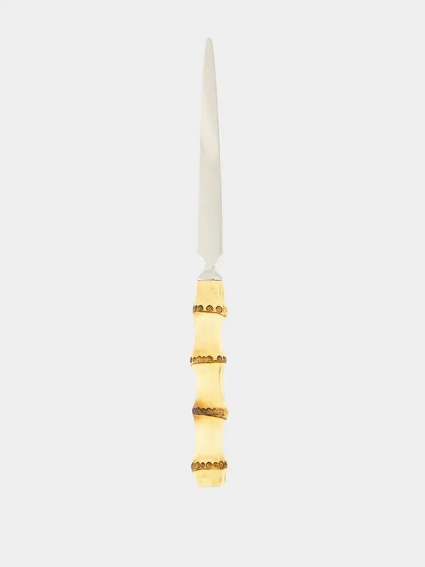 LORENZI MILANO Bamboo Root Letter Opener - Beige