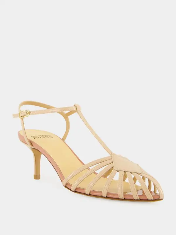 FRANCESCO RUSSO Cage Sandals - Beige