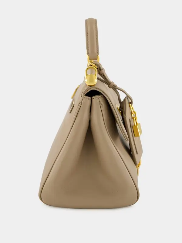 Dolce & Gabbana My Sicily Calfskin Handbag - Beige