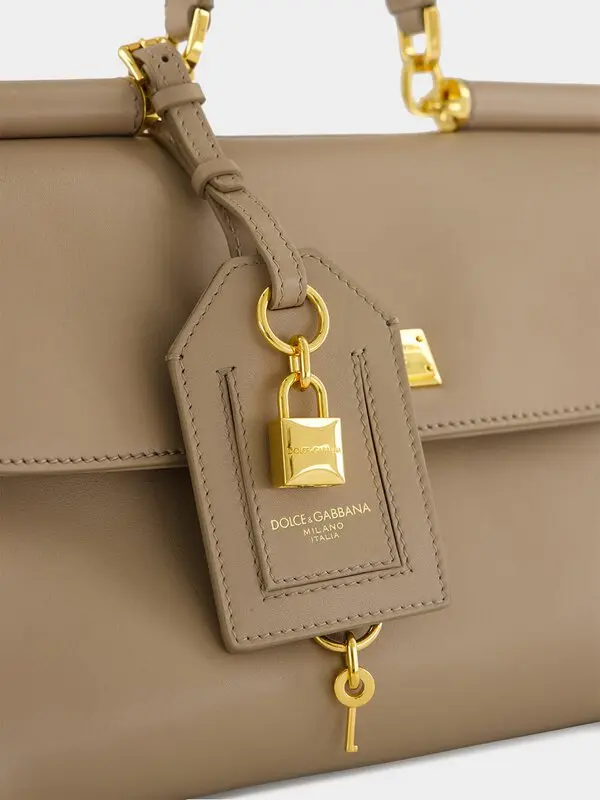 Dolce & Gabbana My Sicily Calfskin Handbag - Beige
