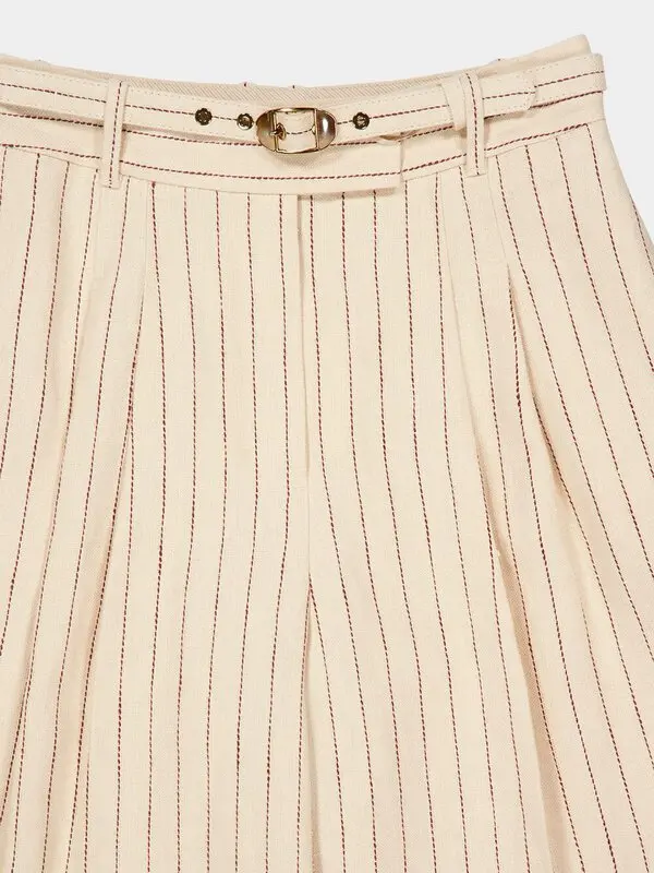 Zimmermann Rebellion Pinstripe Linen Trousers