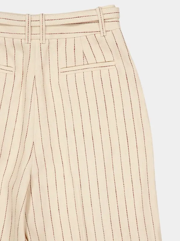 Zimmermann Rebellion Pinstripe Linen Trousers