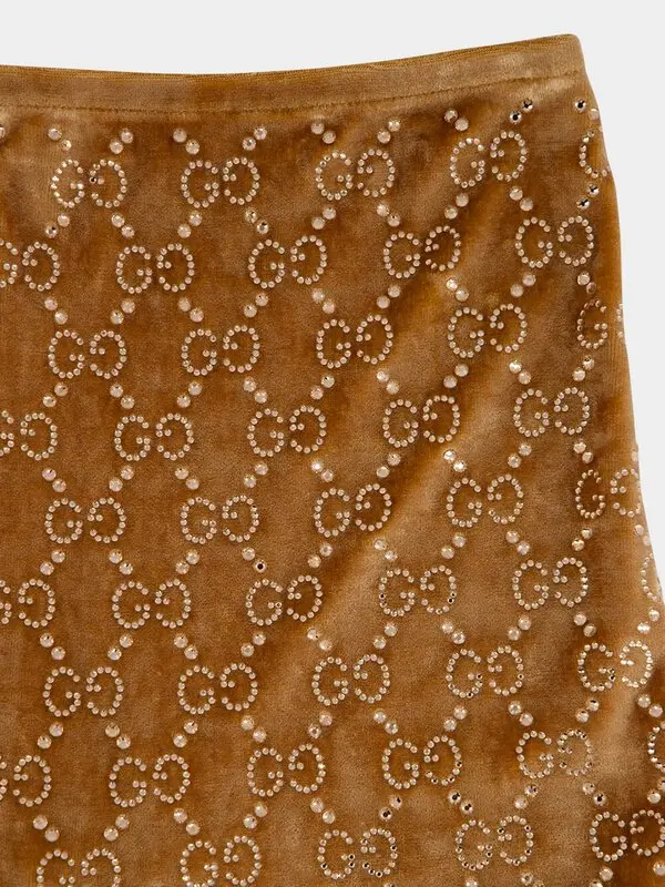 Gucci Gg Velvet Fitted Leggings