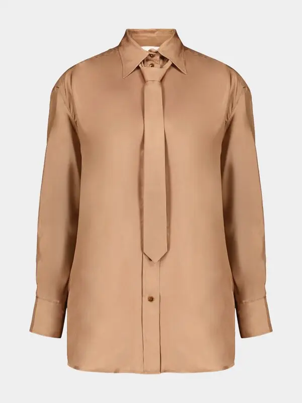 Zimmermann Relaxed Fit Tie Shirt - Beige