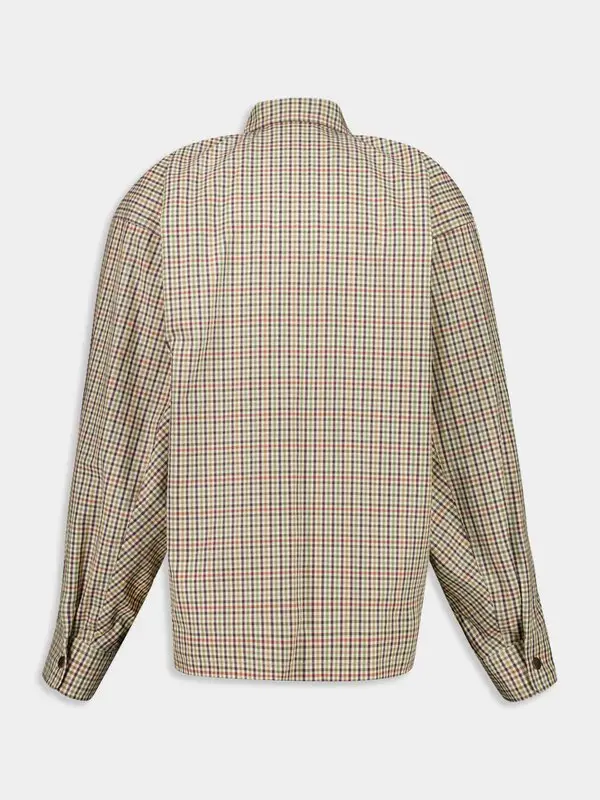 Balenciaga Zip-up Shirt In And Khaki