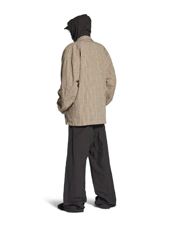 Balenciaga Zip-up Shirt In And Khaki