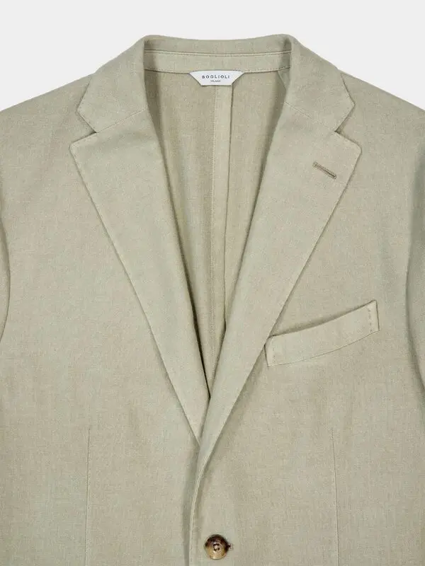 Boglioli Light Virgin Wool Two-button Blazer - Beige
