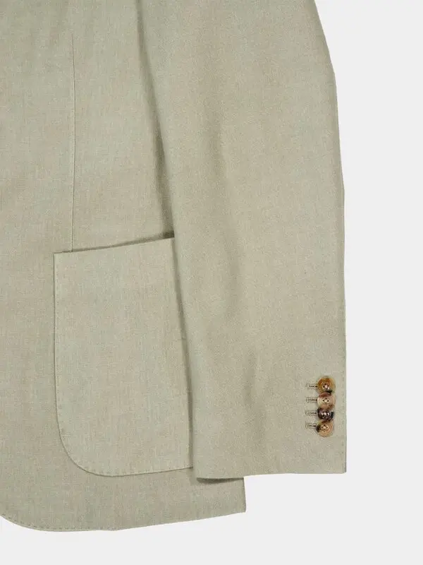 Boglioli Light Virgin Wool Two-button Blazer - Beige