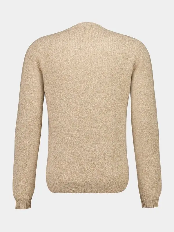 Boglioli Wool-cashmere Crewneck Sweater - Beige