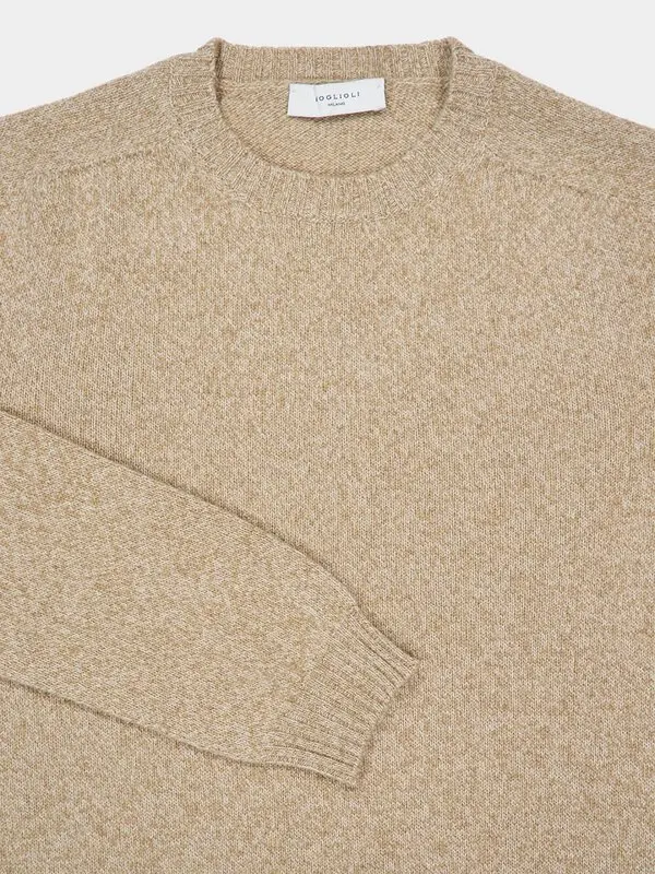 Boglioli Wool-cashmere Crewneck Sweater - Beige