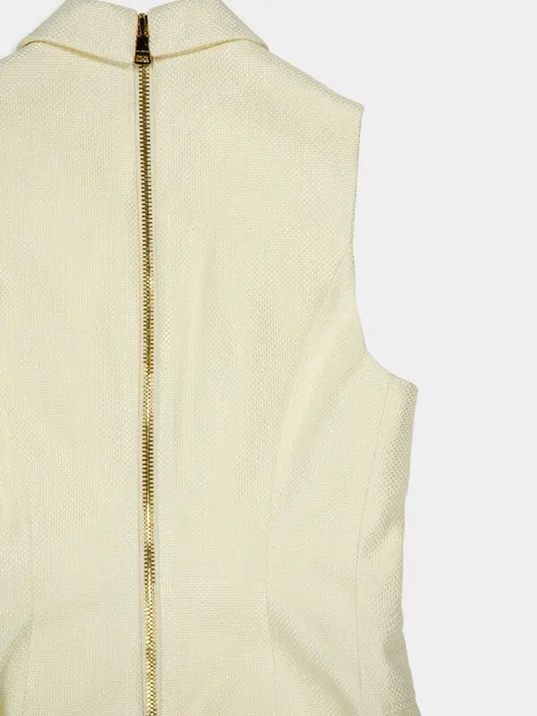 Balmain Sleeveless Tailored Vest - Beige