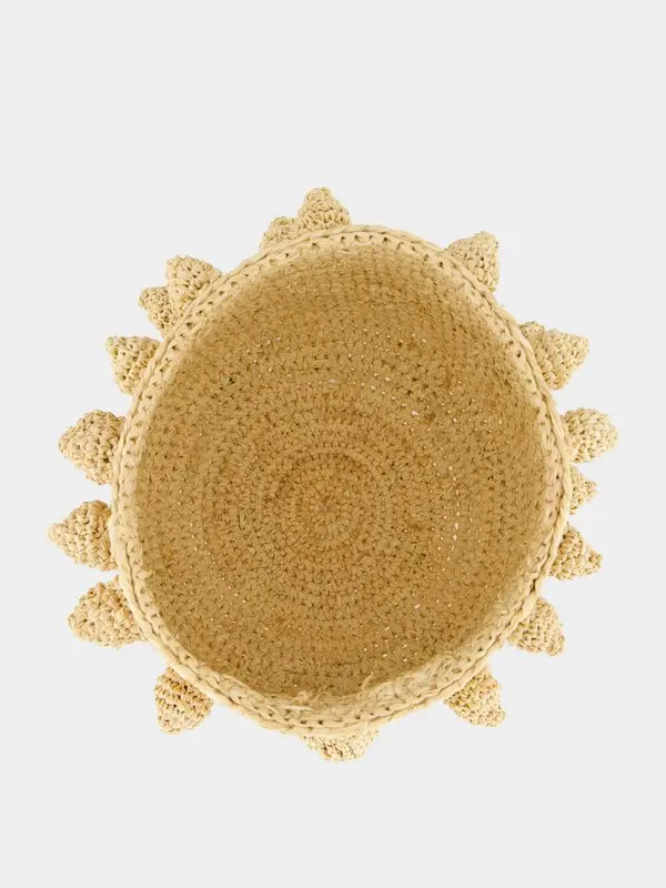 NATALIA BRILLI Natural Raffia Decorative Bowl