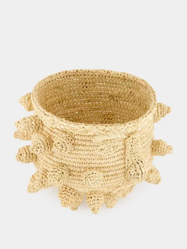 NATALIA BRILLI Natural Raffia Decorative Bowl