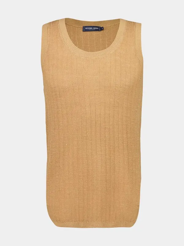 Frescobol Carioca Prado Ribbed Cotton Vest