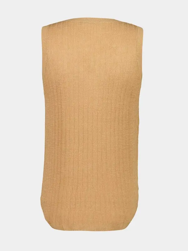 Frescobol Carioca Prado Ribbed Cotton Vest