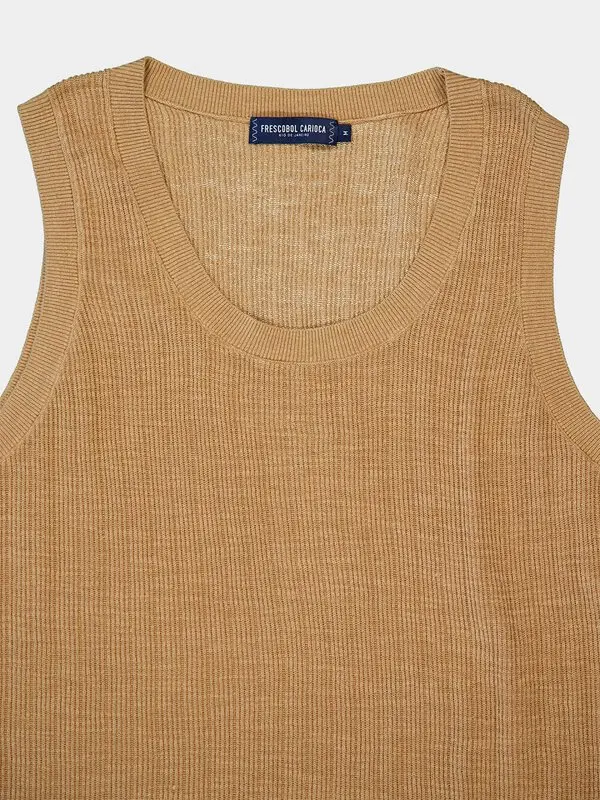 Frescobol Carioca Prado Ribbed Cotton Vest