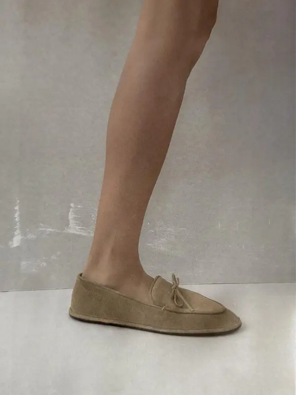 EMME PARSONS Taupe Suede Parker Moccasins - Brown
