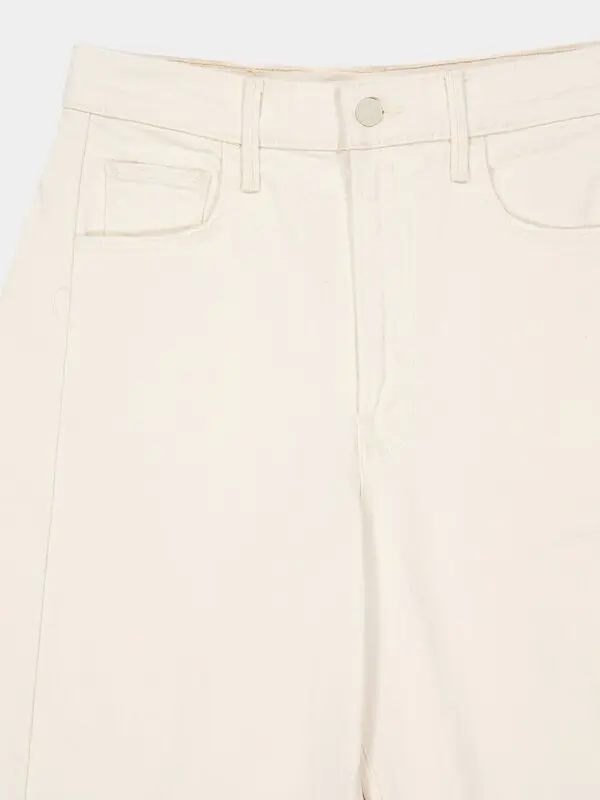 MOTHER Knee-length Denim Shorts With Frayed Hem