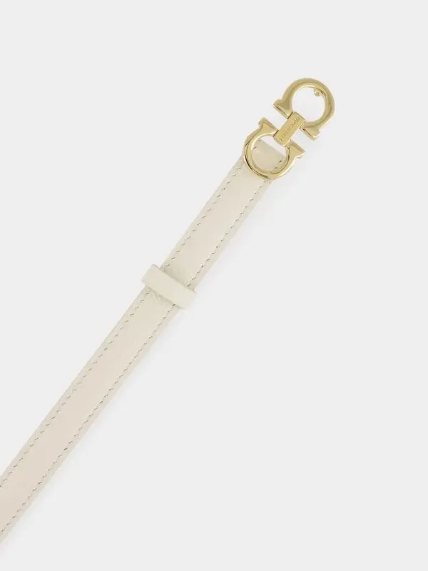 FERRAGAMO Gancini Fixed Belt - Beige