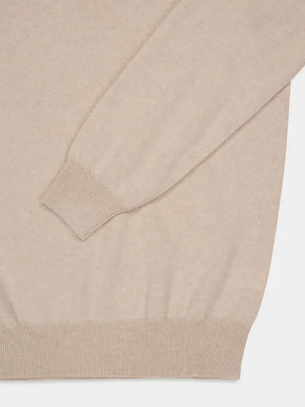 Brunello Cucinelli Cashmere Crew Neck Sweater - Beige