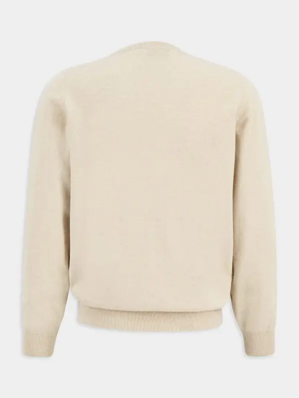 Brunello Cucinelli Cashmere Crew Neck Sweater - Beige