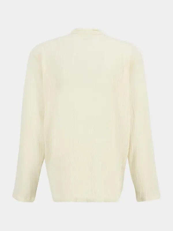 Spiritum Tulum Cream Gauze Cotton Shirt