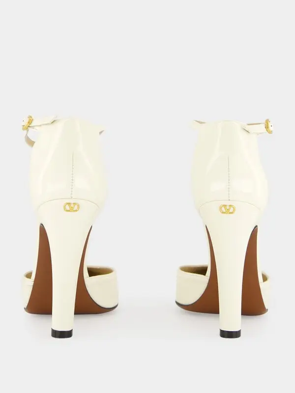 Valentino Garavani High-heel Ankle Strap Sandals - Cream