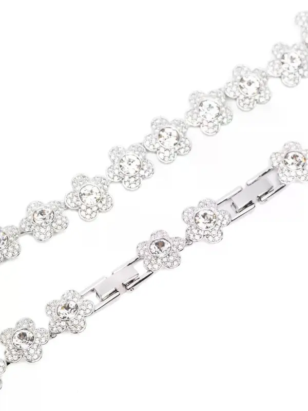 SWAROVSKI Flower Necklace - Silver