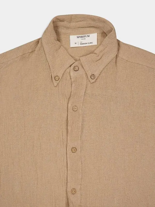 Spiritum Tulum Khaky Balam Cotton Shirt - Beige