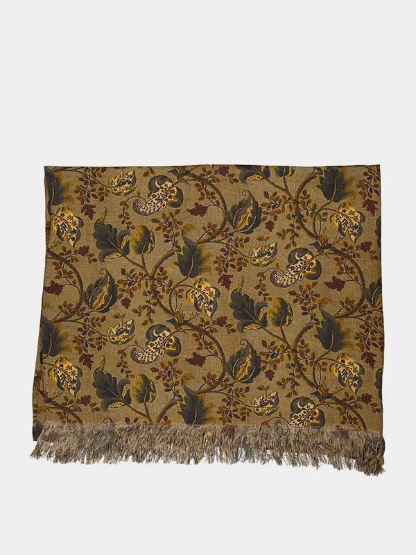 THE HOUSE OF LYRIA Sollievo Patterned Linen Tablecloth