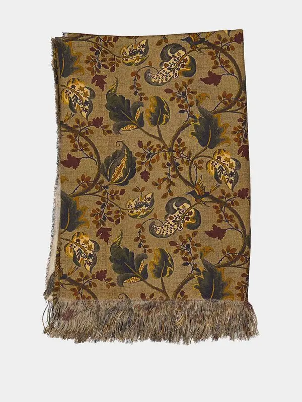 THE HOUSE OF LYRIA Sollievo Patterned Linen Tablecloth - Beige