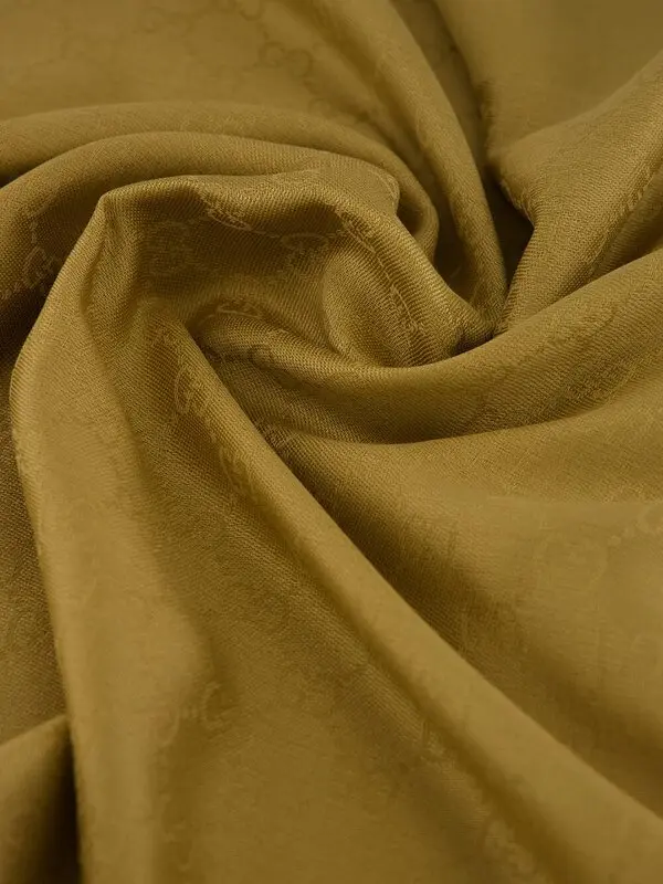 Gucci Gg Jacquard Cotton-silk Shawl